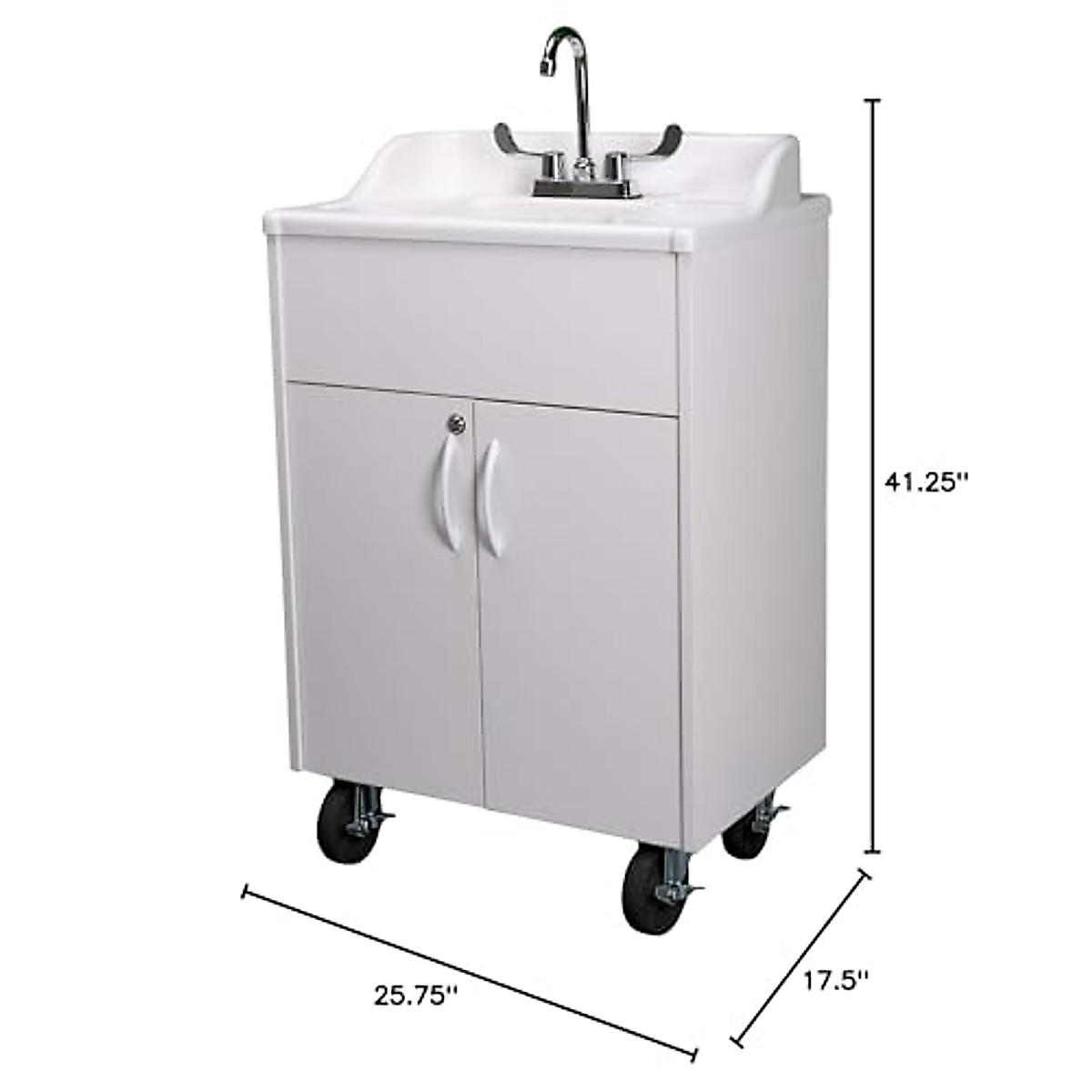 Waterworks Concession Sinks Premier Portable Handwashing Station with Hot Water - White