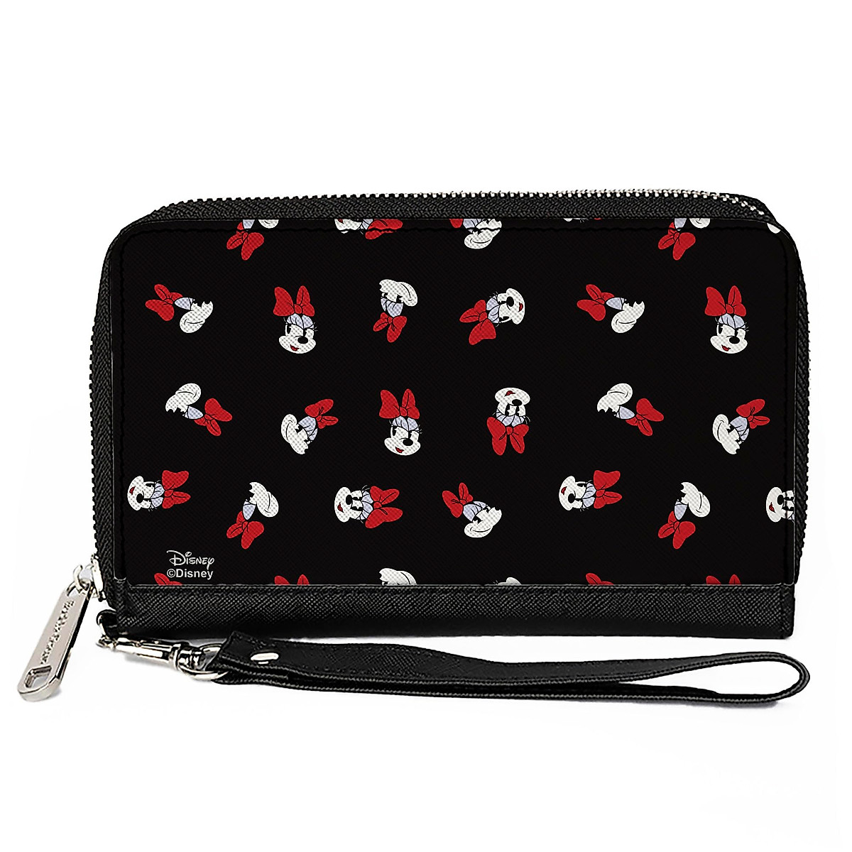 Buckle-Down Women's PU Zip Around Wallet Rectangle-Minnie Mouse, 7.5"x4.5"