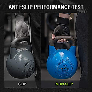 Trideer Padded Workout Gloves for Men - Gym Weight Lifting Gloves with Wrist Wrap Support, Full Palm Protection & Extra Grips for Weightlifting, Exercise, Cross Training, Fitness, Pull-up