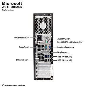 HP 6305 Pro Desktop PC - AMD Athlon A4-5300B 3.4GHz 8GB 250GB DVD Windows 10 Professional (Renewed)