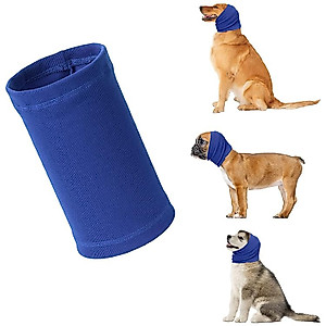 Pack x2 No Flap Ear Wraps for Dogs - Snoods for Dogs & Cats, Dog Ear Muffs Noise Protection, Dog Ear Covers for Grooming, Dog Ear Wrap for Anxiety Relief, Happy Dog Ear Hoodies