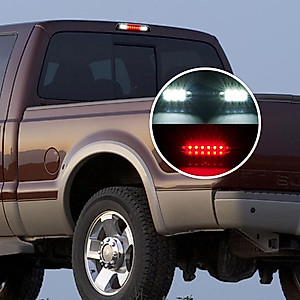 Cxdar Third 3rd Brake Light LED for 1999-2016 Ford F250 F350 F450 F550 Super Duty, High Mount Rear Brake Lights Assembly for 99-16 F-250 F-350 F-450 F-550, 1993-2011 Ford Ranger Cab Cargo Stop Light