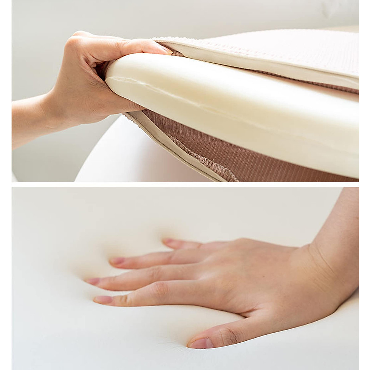 Memory Foam Chair Cushions for Dining Chair Pads Square 18" x 18" Thick Reversible Seat Cushion for Kitchen Living Room Office Chair Seat Cover Machine Washable (18" x 18", Coffee)