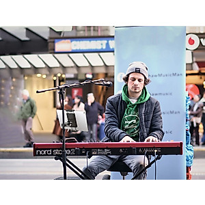 elitehood Metal iPad Mic Stand Holder, 360° Swivel Tilt Microphone Stand Phone Holder Mount, Aluminum Tablet Clamp Adapter for All Phone, iPad Pro 12.9/11, iPad, iPad Mini Air and More 4-12.9" Tablet