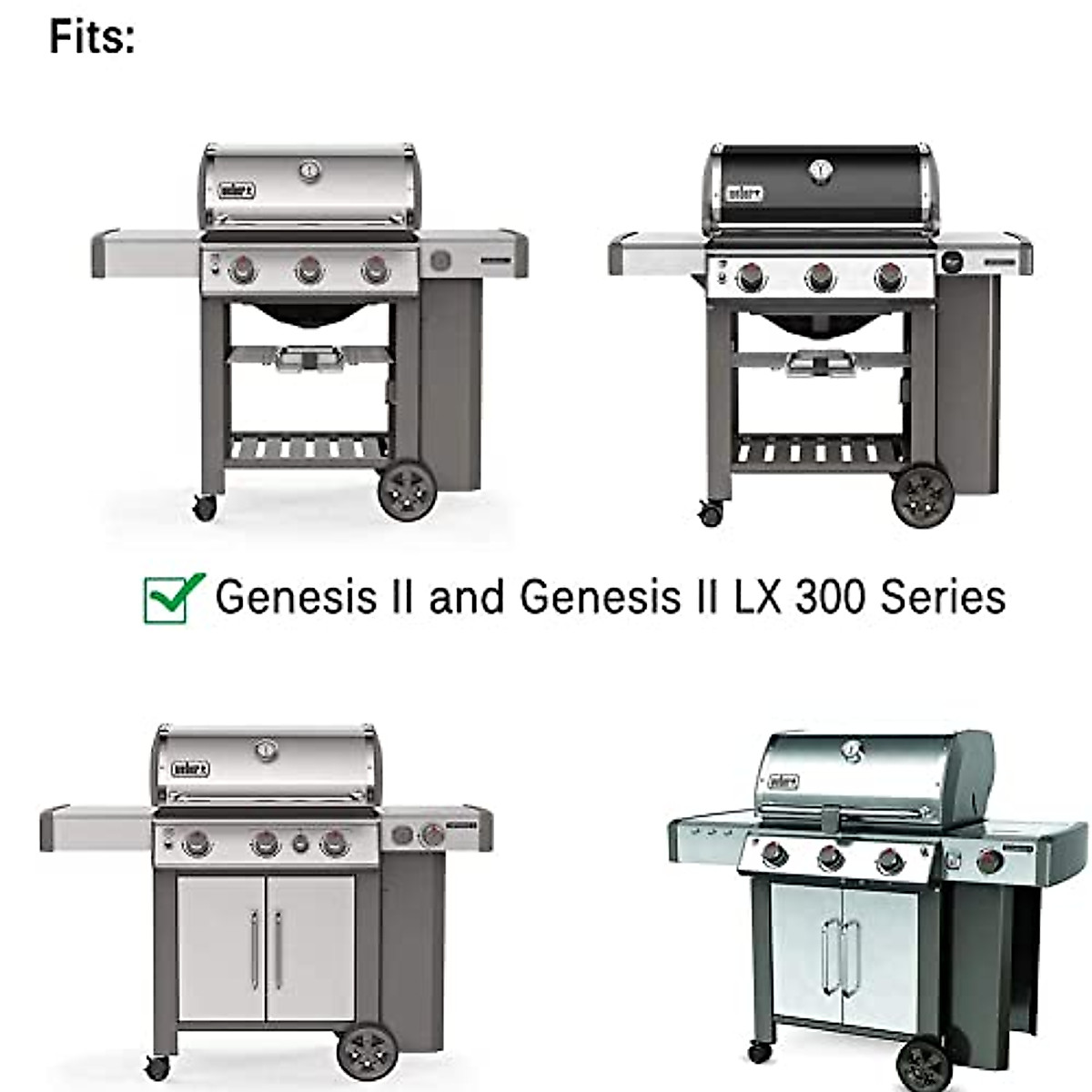 WALBZS 66032 67095 66795 Stainless Steel Flavorizer Bar for Weber Genesis II 300 Series Gas Grill, Weber Flavorizer Bars Genesis II E-310, II E-330, II E-335, II S-310, II LX E-340 (5Pack)