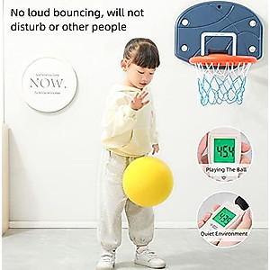 Ganjiang 7Inches Uncoated Silent Foam Ball, Indoor &Outdoor Sponge Ball Playground Ball Dodge Ball Yellow Color