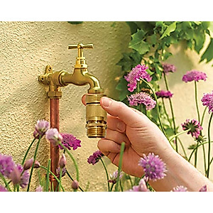 HQMPC Male Garden Hose Quick Connect Solid Brass Quick Connector Garden Hose Fitting Water Hose Connectors 3/4 inch GHT (4 Female+ 4Male)