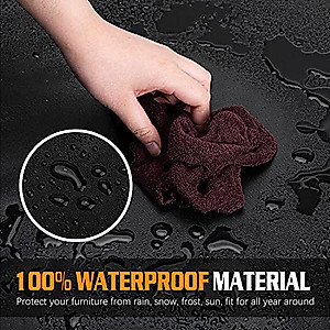 Patio Furniture Covers, Smdodddy 420D Patio Covers Rectangular Patio Furniture Set Cover, 83" L x 51" W x 29" H Outdoor Sectional Sofa Set Covers,Outdoor Patio Table Covers Fit for 8-10 Seats