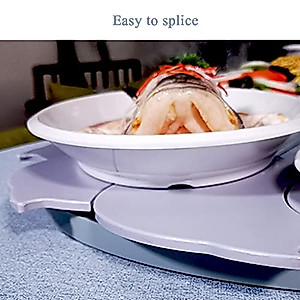 Rotating Party Turntable for Rectangular Tables ABS Material is Easy to Assemble Lazy Susan Modular Design Kitchen Dinner TurningTable Tray L100/120/140/160cm