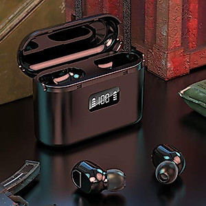 Heave True Wireless Earbuds,Touch Control Mini Bluetooth 5.1 Earphones Mini Portable Stereo Headsets in‑Ear Hands-Free with Charging Bo(IPX7 Waterproof) for Sports/Driving/Travel Yellow