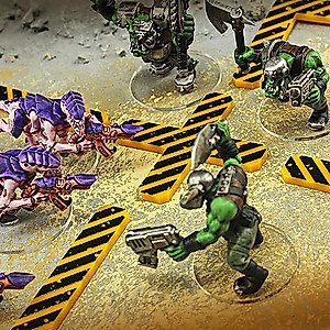 LITKO Deployment Zone Template | Compatible with Warhammer 10th Edition | WH40Kv10 | 10 Pack (Yellow & Black)