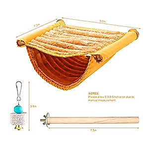 Bird Nest House Winter Warm Parrot House Bed Hammock Tent Toy Bird Cage Perch Stand for Parrots Budgies Parakeet Cockatiels Lovebird Cockatoo Finch Hamster Chinchilla and Other Small Animals (H01)