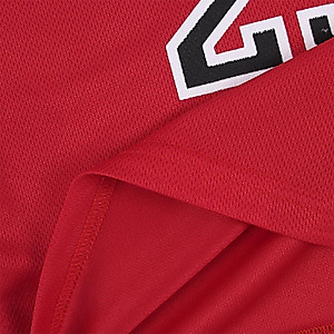 Toddler Kid Basketball Jersey Outfit Baby Boy Girl Letters Tank Top + Track Shorts Sets Boy Summer Clothes (Red, 18-24 Months, 18_Months)