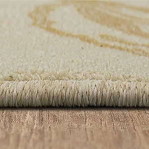 Mohawk Home Nautical Seaside Area Rug ,Tan Shells (5' X 8')