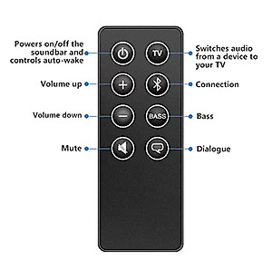 New Remote Control for Bose Solo 5 10 15 Series II TV Sound System 418775 410376 431974 845194 838309-1100 740928-1120 Bose Solo Soundbar Series II and TV Speaker