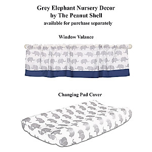 Grey Elephant Fitted Crib Sheet - 100% Cotton Baby Girl and Boy Jungle Animal Theme Nursery and Toddler Bedding