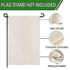 Furiaz Happy St Patricks Day Small Decorative Garden Flag, Shamrock Clover Rainbow Lucky Yard Outside Decorations, Irish Luck Burlap Outdoor Home Decor Double Sided 12 x 18