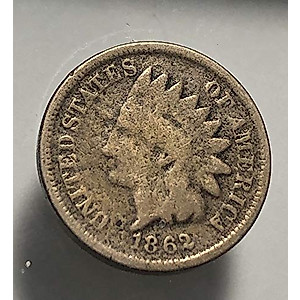 1861 P 1865 Indian Head Civil War in Case Penny Cent Good-Fine