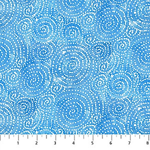 Northcott Freestyle by Dawn Gerety 24870 44 Lt Blue Dot Swirl