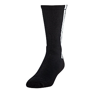 Under Armour Men's --Baseball Crew Socks (1 Pair), Black/White, Large
