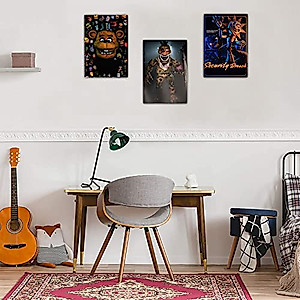 Pounchi FNAF Security Breach Wall Poster （8-Pack） 11.5" x 16.5" FNAF Unframed Version HD Canvas Printing Poster for Living Room Bedroom Club Wall Art Decor for Teens