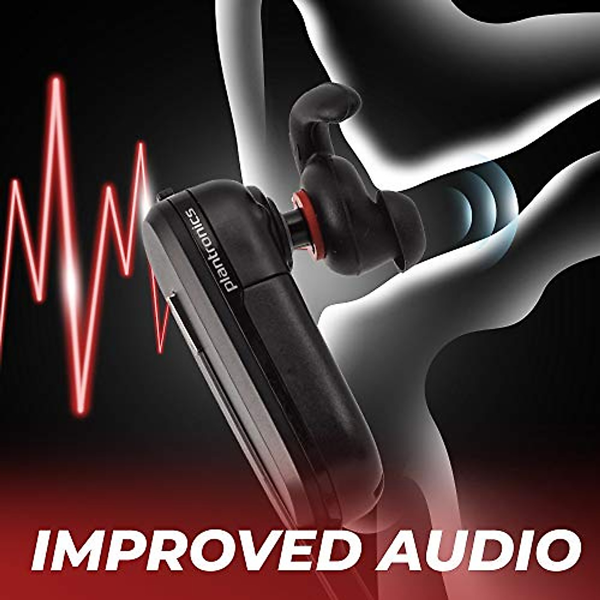 CHOCKALOTTA in-Ear Tip with Silicone Hook Compatible with Plantronics Poly CS540 / W440 / W740 / WH500 Headsets (1-Pack Adapter + 3 Pcs Left S/M/L Ear Tips)