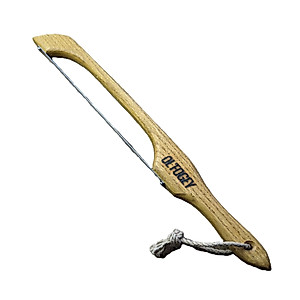 BREAD Knife islice.ca Bagel Knife - solid oak bow bread slicer for homemade bread - 17 inch - easy grip handle. For sourdough loaf & baguettes, easily slices crusty and hot loaves premium kitchen gift