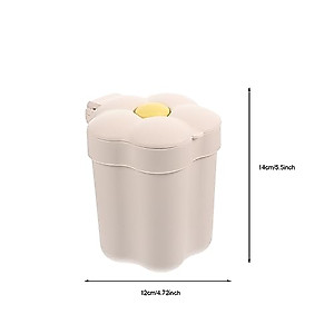 Cabilock Garbage Cans Table Garbage Bucket Flower Shaped Trash Can Small Waste Bin Office Wastebasket Trash Cans
