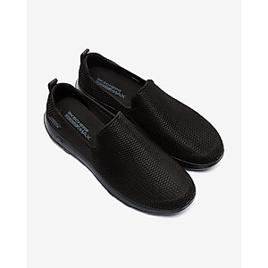 Skechers mens Go Max-athletic Air Mesh Slip on Walking Shoe, Black, 10.5 US, 54600-BBK