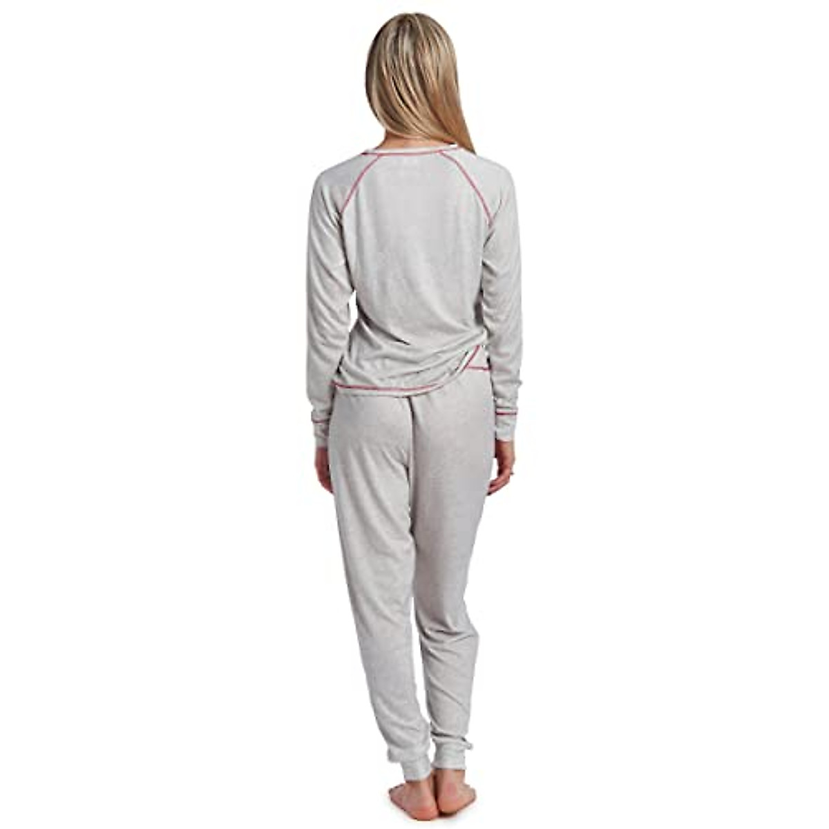 Marvel Womens Raglan Pullover Pajama Shirt & Pajama Pants Heather Grey Medium