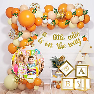 Onteftshop Baby Boxes with Letters for Baby Shower, 4 Clear Baby Block Party Decorations, Transparent Balloon Boxes for Gender Reveal Decorations and Birthday Party (Gold)