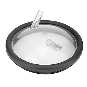 Plastic Milk Bucket Lid, Transparent Milk Bucket Lid with Gasket 2 Entrances Milking Machine Bucket Lid 8 * 8 inch
