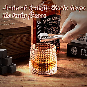 Birthday Gifts for Men, Whiskey Stones Gifts Set for Fathers Day Christmas, Best Gifts for Men Dad Husband Boss Birthday Party Holiday Present
