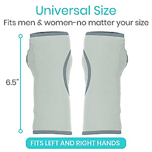 Vive Night Wrist Splint Brace - Left, Right Hand Sleep Support Wrap - Breathable & Lightweight Cushion Compression Arm Stabilizer for Carpal Tunnel, Men, Women, Kids, Tendonitis, Sports Pain