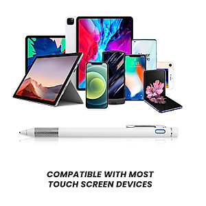 Pencil for Samsung Galaxy Tab A7 A8 A9 Stylus, Rsepvwy Active Digital Stylus with 1.5mm Ultra Fine Tip Stylus Pen for Samsung Galaxy Tab A7 A8 A9,White