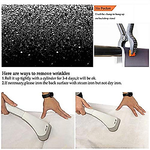 COMOPHOTO Silver Bokeh Black Backdrop 7x5ft Birthday Party Silver Black Themed Photography Background Silver Dots Decorations Wedding Birthday Party Events Banner Photo Booth Backdrops