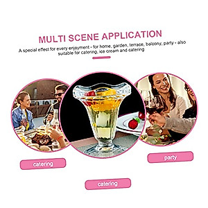 FELTECHELECTR Ice Cream Cup Cups for Clear Glass Cups Clear Dessert Plates Yogurt Dessert Cups Snack Cup Ice Cream Bowls Ice Cream Glasses Glass Ice Cream Dishes Footed Dessert Bowl