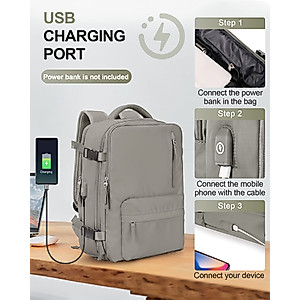 winspansy Large Travel Backpack for Women Men Carry on Backpacks Waterproof Flight Approved Personal Item Bags Luggage Backpacks Fit for 17 Inch Laptop Business Work,Mochila de Viaje