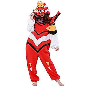 SAZAC Kigurumi - Evangelion Unit-02 - Eva-02 - Onesie Jumpsuit Halloween Costume - Adult