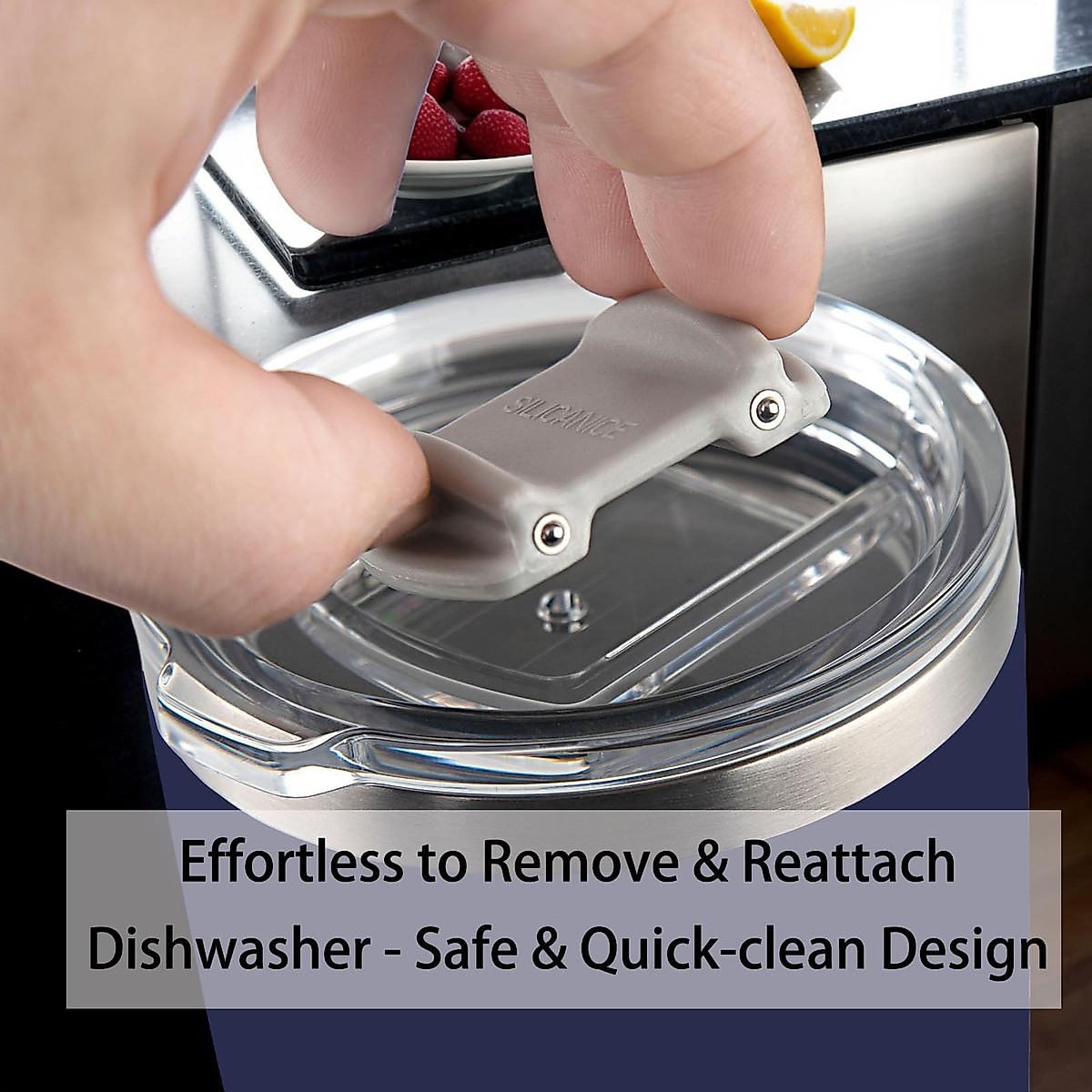 Metal Gray Soft Touch 20oz Stainless Steel Insulated Tumbler with Lid - Spill Proof Coffee Cup,Dishwasher Safe Mug,Durable Thermal Cup for Hot & Cold Beverages,Smoothies Water Bottle For Men