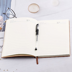 LBWCER Christian Gifts Faith Can Move Mountains Leather Notebook for Friends Son Daughter Religious Birthday Christmas for Dad Mom (with god)