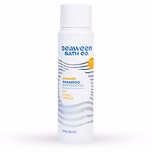 Seaweed Bath Co. Smooth Shampoo, Citrus Vanilla Scent, 12 Ounce, Sustainably Harvested Seaweed, Borage and Broccoli Seed Oils, For Curly and Frizzy Fine Hair