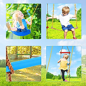 Outdoor Toddler Swing Set for Backyard, Playground Swing Sets with Climbing Ladder, Swing and Climbing Playset for Kids (Multicolour 1)