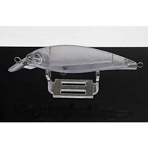 5PCS Unpainted Fishing Lure Blanks 28.97g 14.7cm with 10mm Free Fishing Eye Crankbait Baits Simulation Blank Body Clear Hard Baits Trout Salmon Minnow Lure Popper Lures Topwater Freshwater 8025