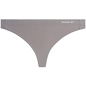 Reebok Women's Thong Underwear - 4 Pack or 8 Pack Breathable Stretch Performance Sexy Seamless Thong Panties for Women (S-XL), Size Small, Coral Paradise/Lotus/Sharkskin/Black-4pk