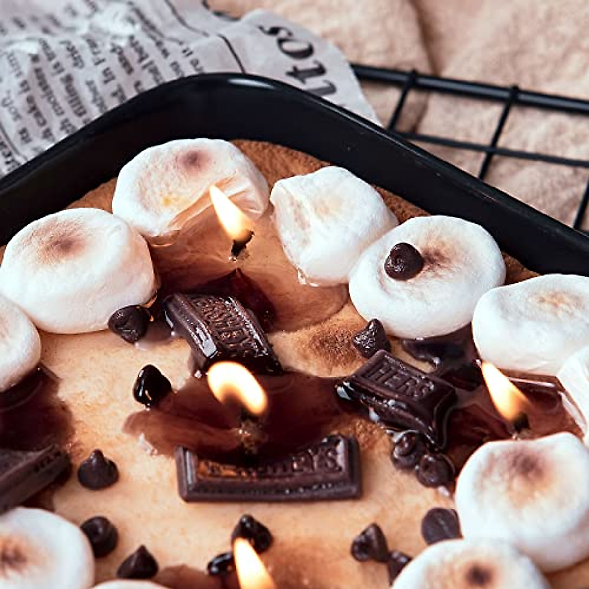 Skillet Cookie with Chocolate and Marshmallow Realistic Food Candle