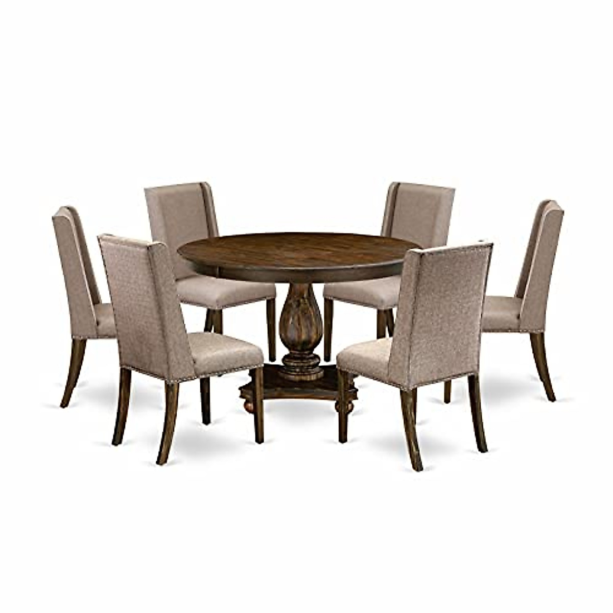 East West Furniture F2FL7-716 Dining Set, Medium