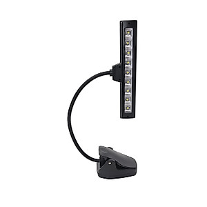 Karlling Portable Clip On Adjustable Neck 9 LEDs Music Stand Light Piano Orchestra Lamp Reading Light USB Book Lights