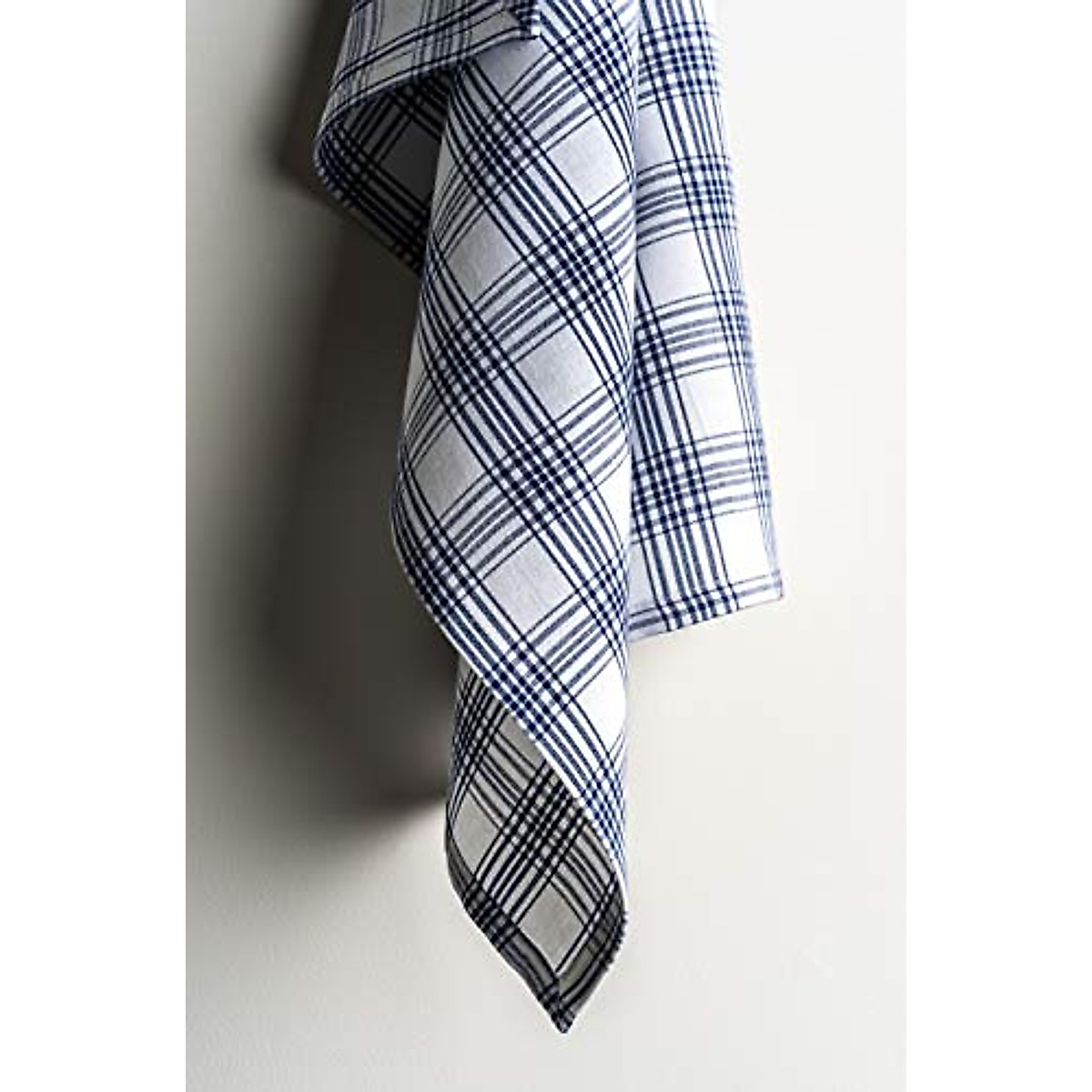 Calicot Dish Cloth 100% Cotton 20 Inch x 27.5 Inch Quick Qrying Kitchen Towel Easter for Hotel Quality, Dining, Kitchen, Parties & Tea (Blue Checks)