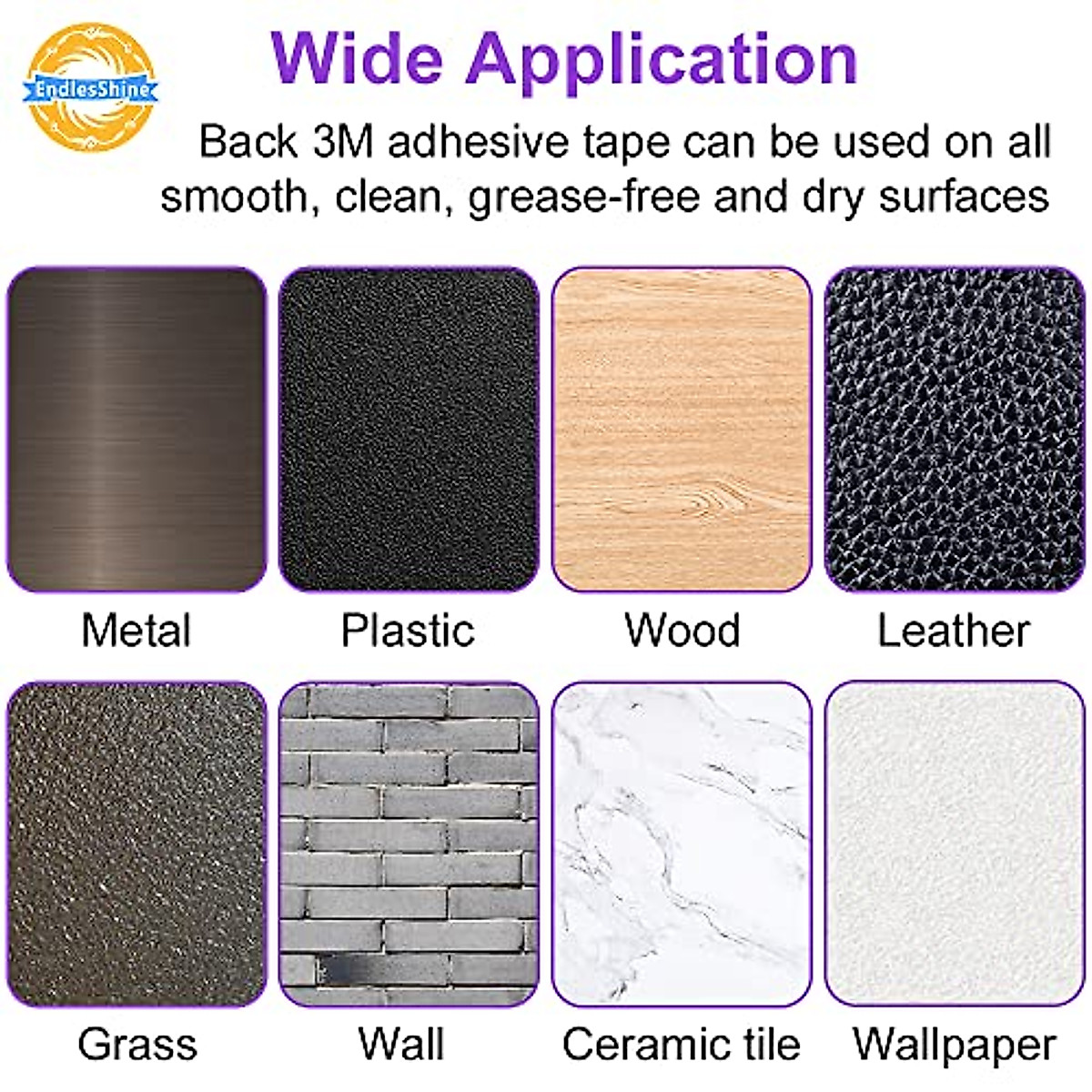 EndlesShine Wire Clips [3 Sizes 50pcs], Adhesive Wire Organizer Cable Holder Cord Management Command Clips for Office and Home (Clear)